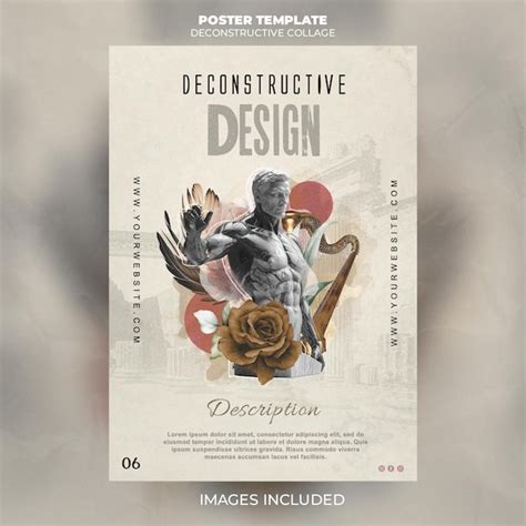 Premium Psd Deconstructivism Vintage Collage Poster Design