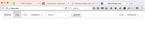 Php Bootstrap Navbar With No Content On Small Screens Stack Overflow
