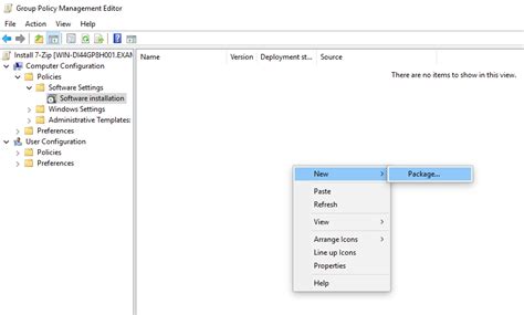 installing software via group policy