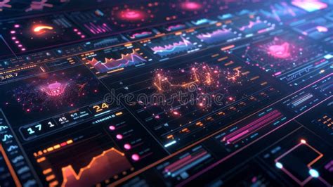 Detailed Visualization Of Data Analytics Dashboard Showcasing Dynamic Graphs And Metrics During
