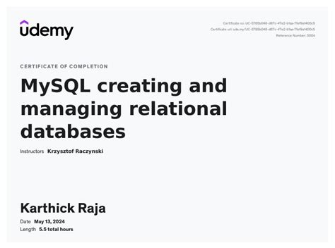 Mysql Course Creating And Managing Relational Databases Karthick