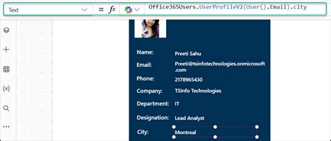 Display Office 365 User Profile Details In Power Apps