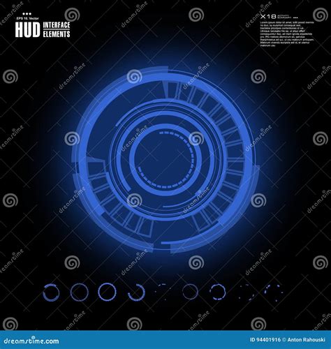 Futuristic Virtual Graphic Touch User Interface Hud Stock Vector Illustration Of Loading