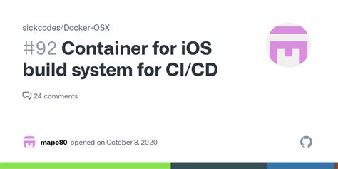 Container For IOS Build System For CI CD Issue Sickcodes Docker