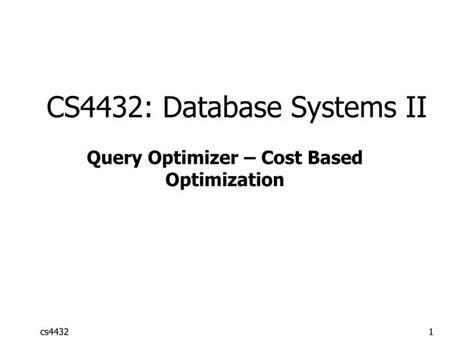 ppt cs4432 database systems ii powerpoint presentation free