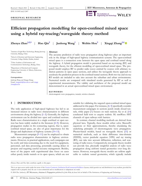 Pdf Efficient Propagation Modelling For Open‐confined Mixed Space