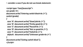 Javascript Conditional Statements PPTX