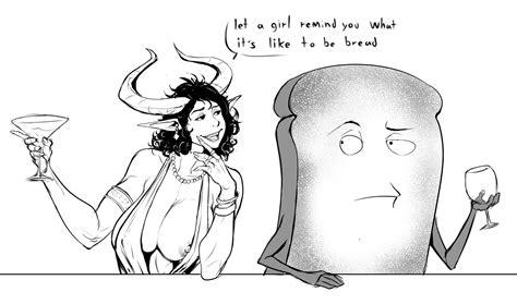 Rule 34 Big Breasts Black And White Bread Breasts Cleavage Funny Izra Meme Monochrome Original