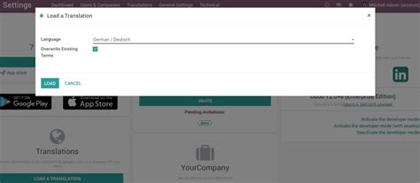 language translation in odoo 12