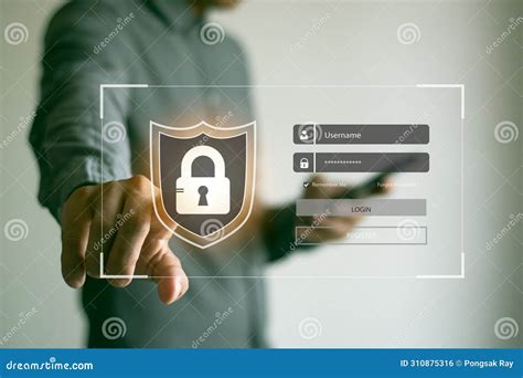 Men Log In Using Their Phones To Access Data Protection And Network Security Data Protection