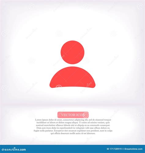 Human Vector Icon Lorem Ipsum Flat Design Stock Illustration Illustration Of Concept