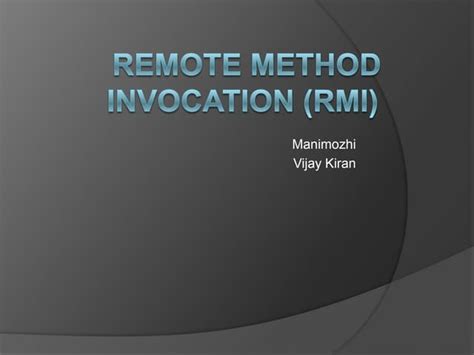 Rmi Ppt