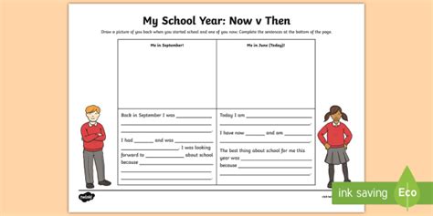 My School Year Writing Worksheet Worksheet Teacher Made
