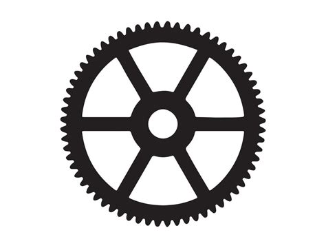 Steampunk Gear Silhouette On White Background 48187710 Vector Art At