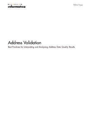 Fillable Online Address Validation Best Practices For Interpreting And Informatica Fax