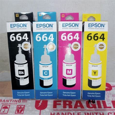 Jual Tinta Epson Original Set Tinta Epson Original Black Color Set Warna