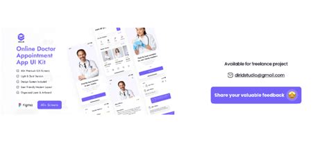 online doctor appointment app ui kit community figma community