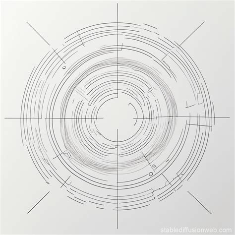 Broken Circle Line Art Stable Diffusion Online