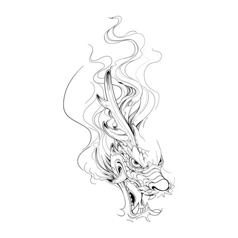 Hand Drawn Line Dragon Material Drawing Wing Drawing Material Drawing Material Sketch Png