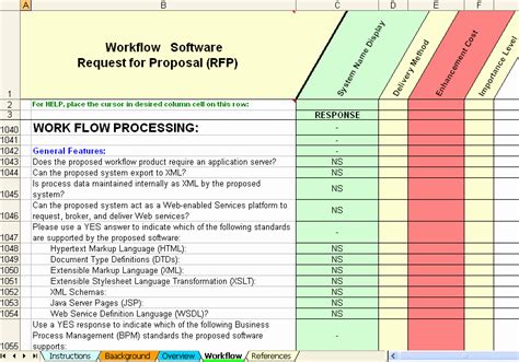 Software Comparison Template Excel