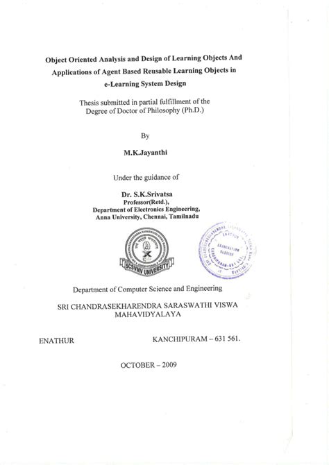 Pdf Object Oriented Analysis And Design Of Learning Objects And Application Of Agent Based