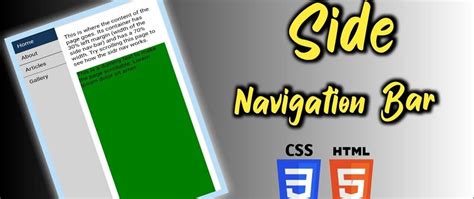 Create Side Navigation Bar With HTML And CSS DEV Community