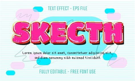 Premium Vector Sketch Text Effect