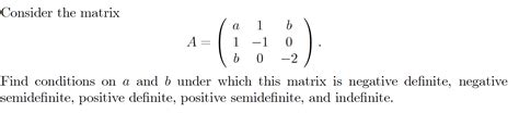 Solved Consider The Matrix A A A 1 B B 1 0 0 2 Find