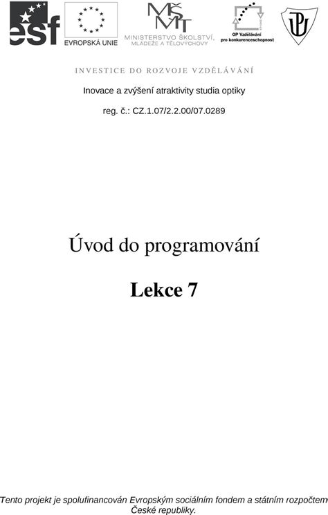 Vod Do Programov N Lekce Pdf Free Download