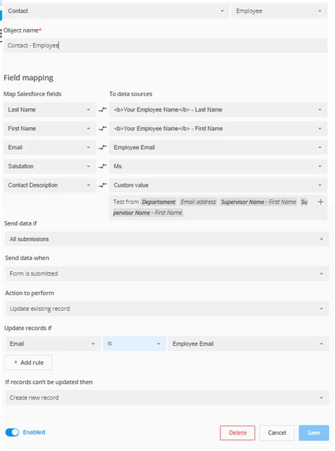 Prefill Forms Through The In Salesforce With 123FormBuilder