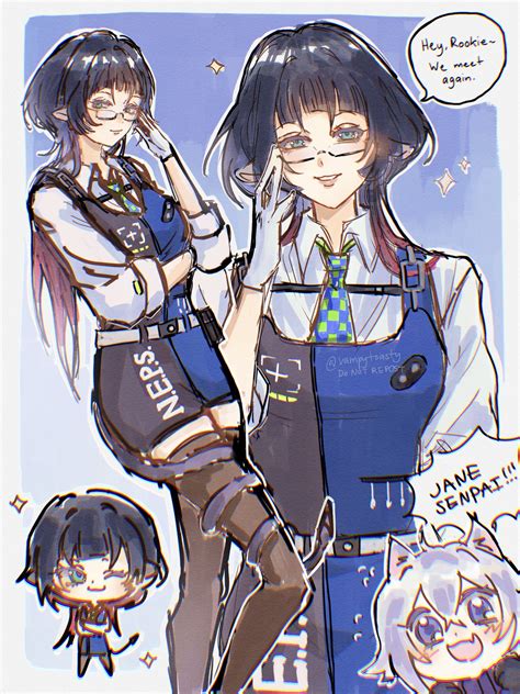 Jane Doe And Seth Lowell Zenless Zone Zero Drawn By Vampytoasty