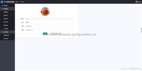 Vuespringboot个人财务记账系统若依框架 个人记账 Csdn博客