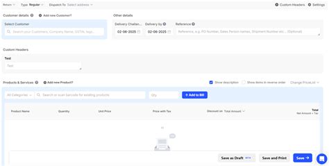 How To Create Inward Returnable Delivery Challan In Web General Swipe
