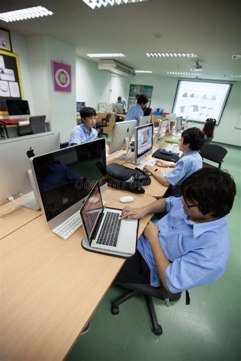 In A College In Bangkok Students In Computer Class Editorial Image