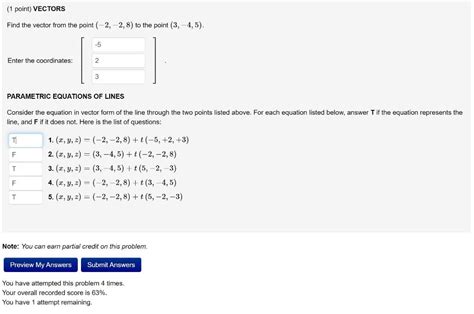 Solved Point VECTORS Find The Vector From The Point Chegg