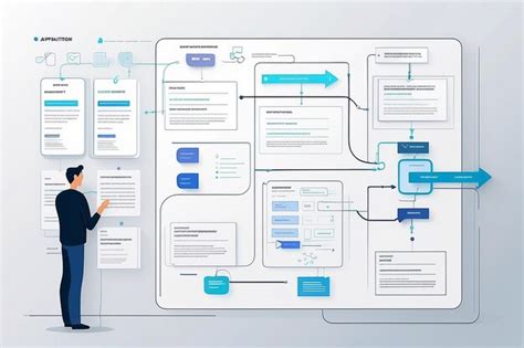 Ux Ui Flowchart Application Development Prototype Design User Experience Concept Premium Ai