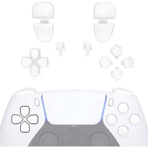 Extremerate Replacement D Pad R1 L1 R2 L2 Triggers Share Options Face Buttons White Full Set