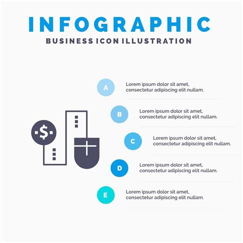 Mouse Connect Money Dollar Connection Solid Icon Infographics 5 Steps Presentation Background