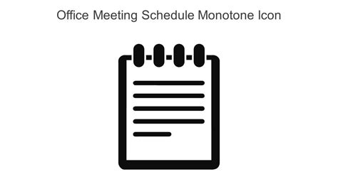 Office Meeting Schedule Monotone Icon In Powerpoint Pptx Png And Editable Eps Format Ppt