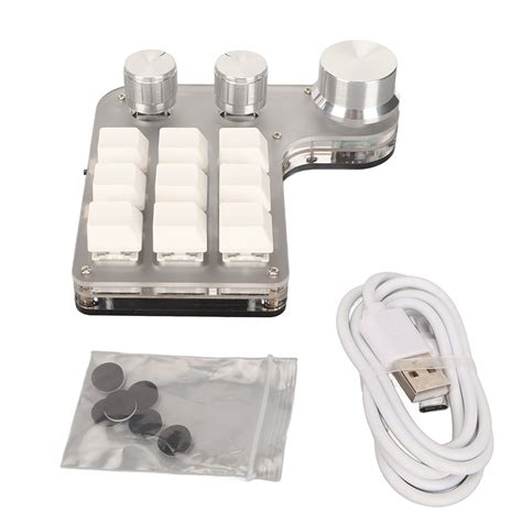 DIY Programmable Keyboard With RGB Light Keys Knobs Wired USB Wireless Bluetooth