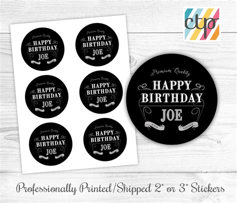 Etiquetas De Cumpleaños Imprimibles Para Hombres Tarjetas De