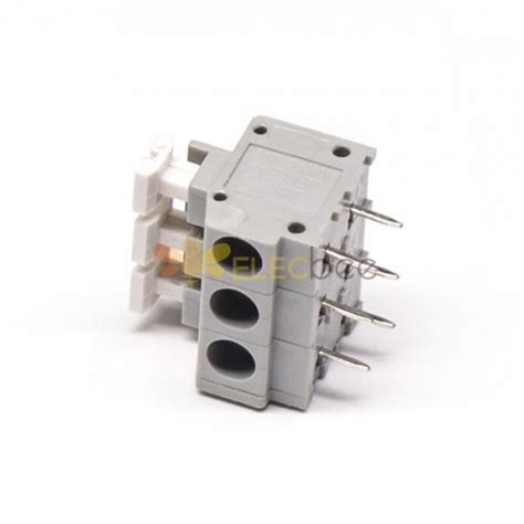 Terminal Block Grey Pcb Mount Straight Through Hole Pin Connector For Cable