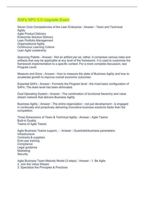 Safe Spc 5 0 Upgrade Exam Questions And Answers 2022 2023 Safe Spc 5 0 Upgrade Stuvia Us