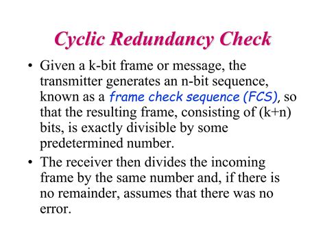 Computer Networks Error Detection And Correctionppt Computer