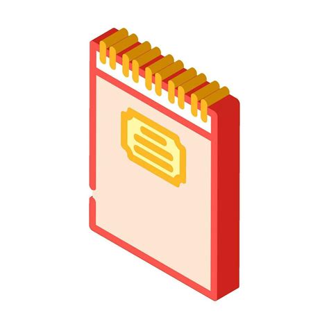Spiral Notepad List Isometric Icon Vector Illustration 35558678 Vector Art At Vecteezy
