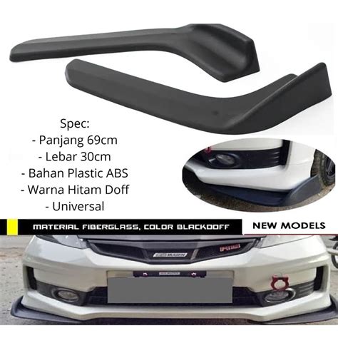 Jual Sepasang Winglet Bumper Diffuser Universal Bemper Mobil Bumper Lips Bumper Depan Mobil 1