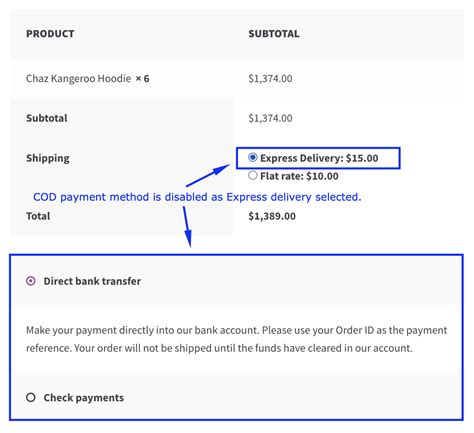 how to create shipping method based conditional payments rule help center