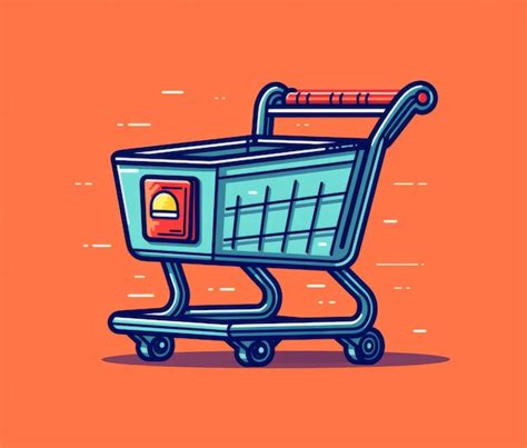 premium ai image a blue shopping cart with a lock on it