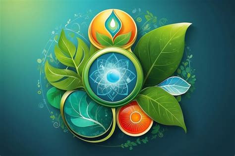 Premium AI Image | Stunning wellness healthcare and ecology symbols ...