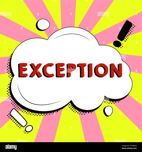 Conceptual Display Exception Internet Concept Person Or Thing That Is Excluded From General